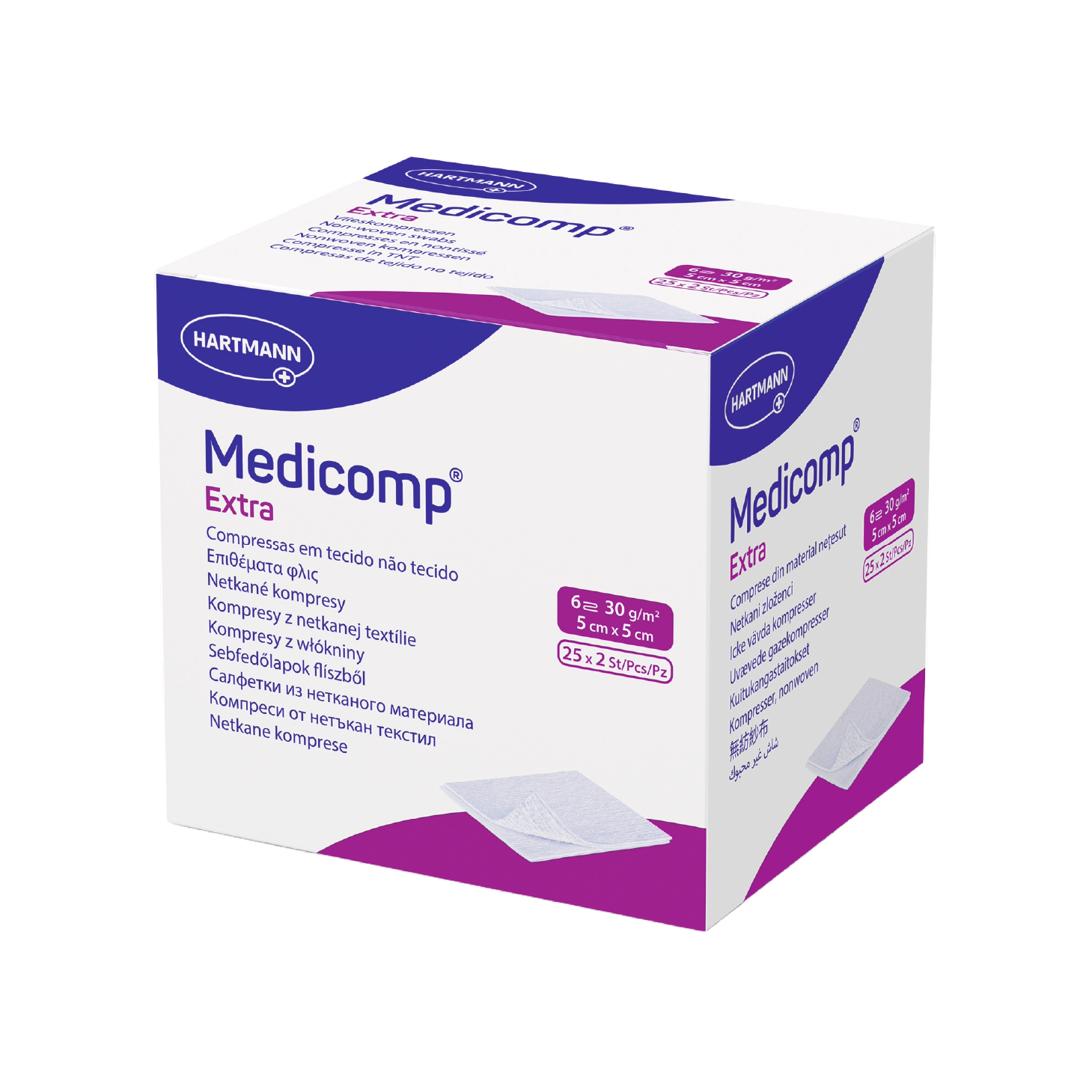 Medicomp Estéril Compressas 5x5cm 25x2 Unidades - Farmácia Cuida
