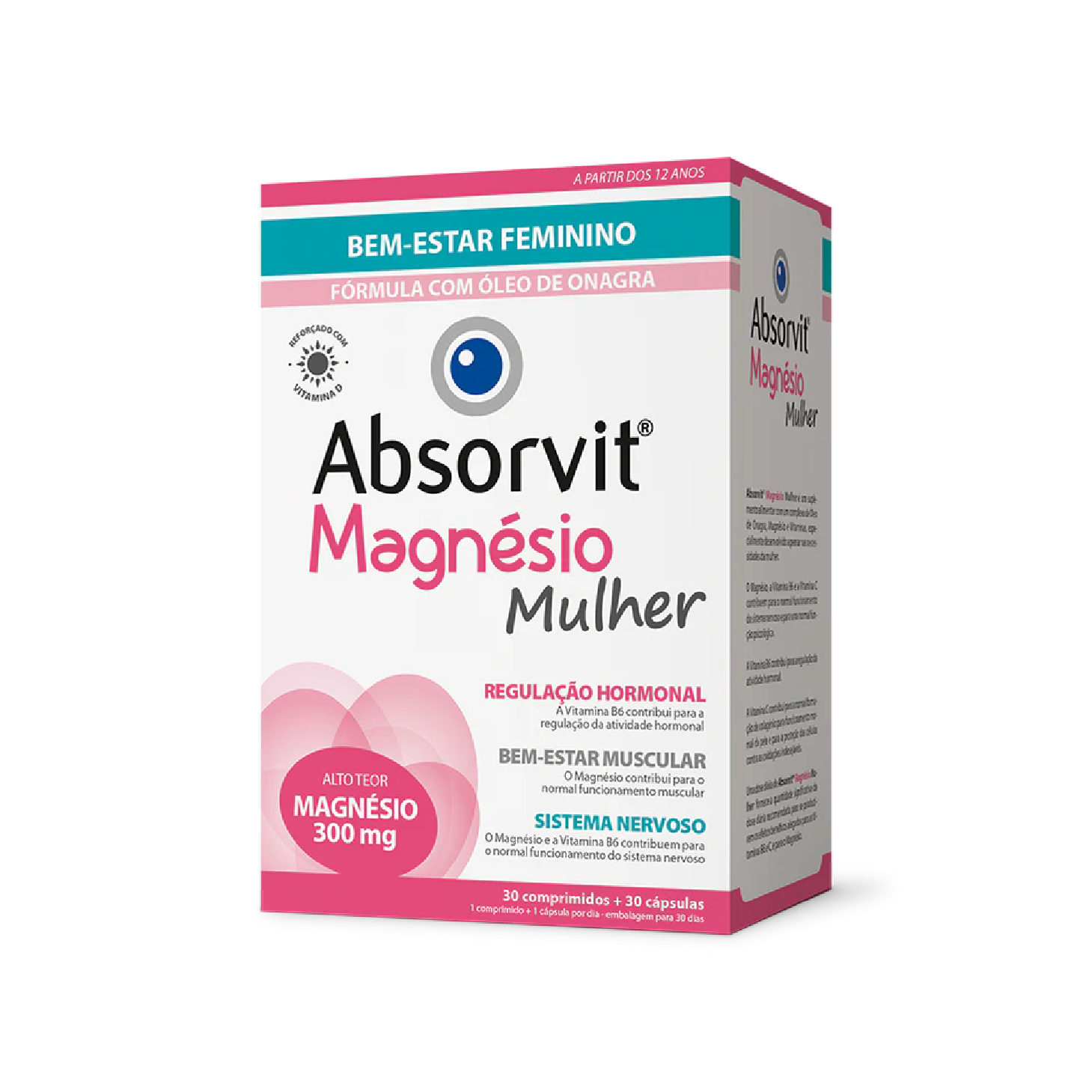 Absorvit Magnésio Mulher 30 Comprimidos + 30 Cápsulas – Farmácia Cuida